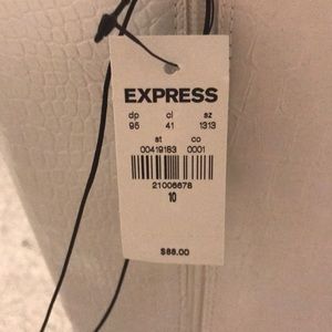 Express | Shoes | Express White Crocodile Textured Western Boots | Poshmark